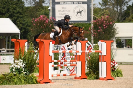 Ireland's Dan Geaney won the Open Jumper Speed at the Hampton Classic
