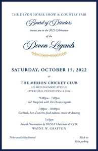 Tickets Available for the Celebration of the "Devon Legends"