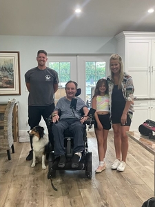 Service dog Samantha and Kevin Babington