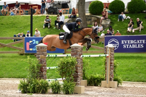 Mimi Gochman won the $38,700 1.45m Jump-off class at Old Salem Farm ...